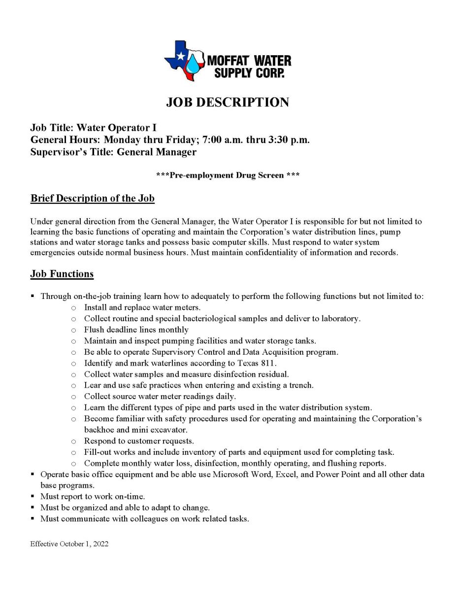 Recent News | Welcome to the official website of Moffat Water Supply ...